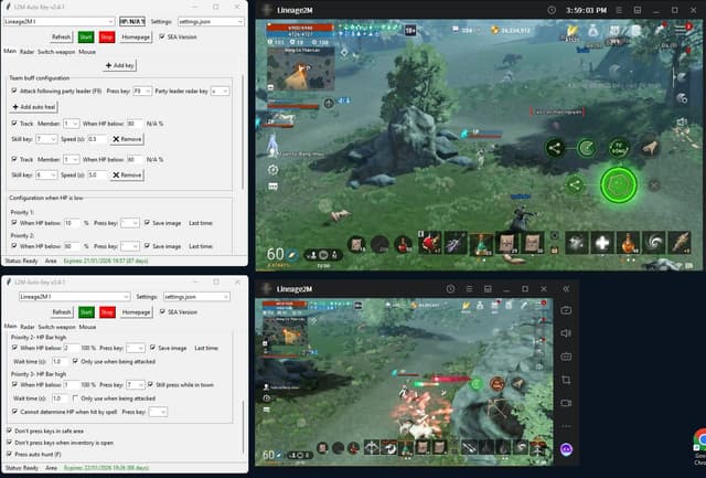 Auto Tool L2M for Purple Lineage 2 Mobile